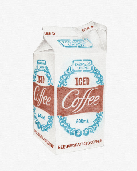 Farmers Union Iced Coffee | Pencil Drawing – Carmen Hui Art