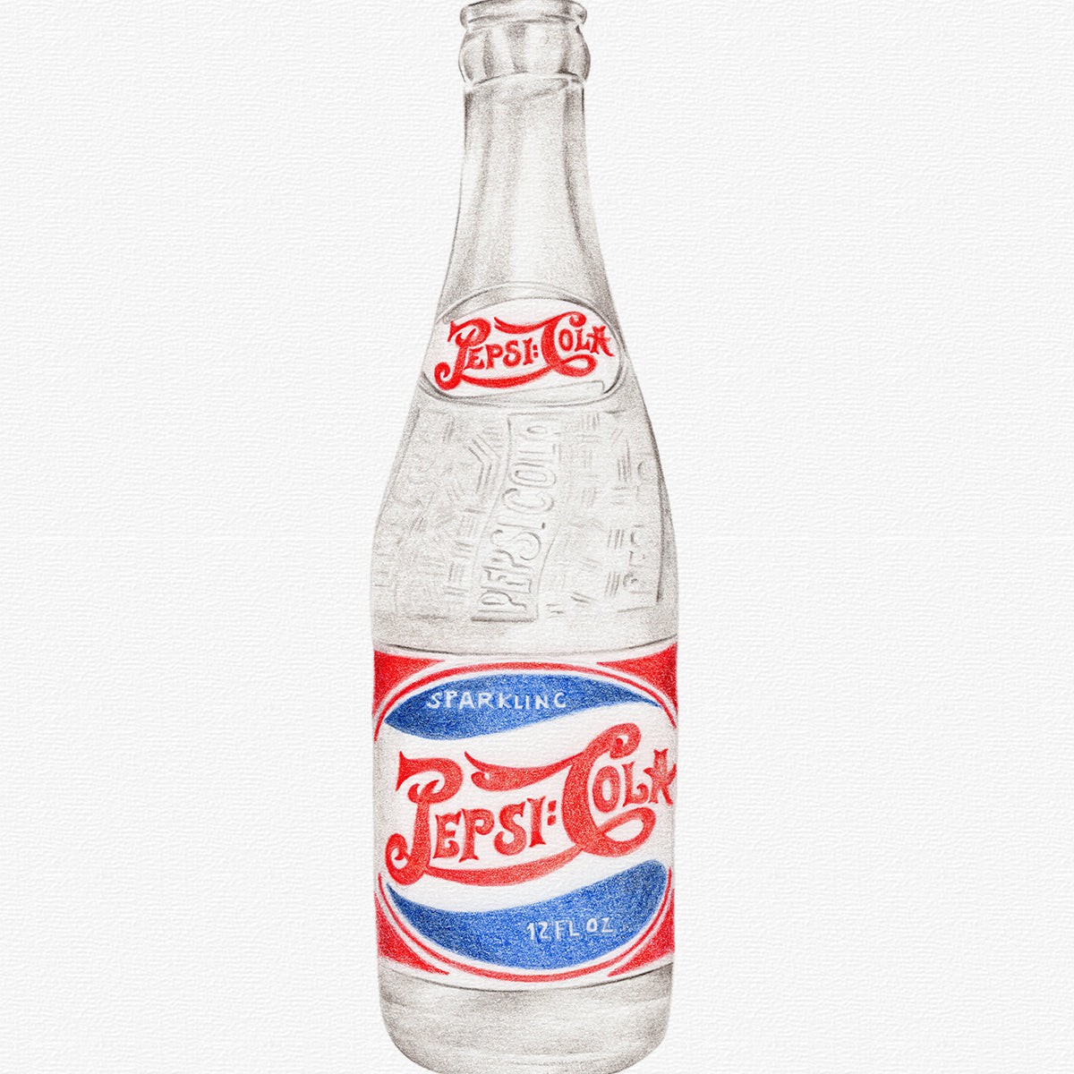 Pepsi Cola | Vintage Packaging Drawing – Carmen Hui Art